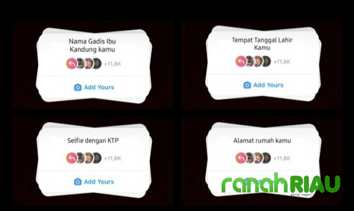 Trend Instagram Add Yours, Menjadi trend mempermudah penipu